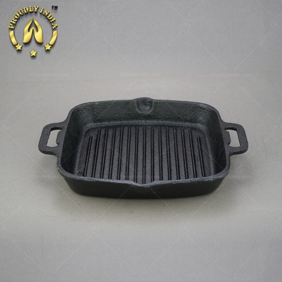Buy Seasoned Non stick Cast Iron Pan Online Exclusive Double Handle Grill Tawa Sale Iron Skillets Pans Price Etsy