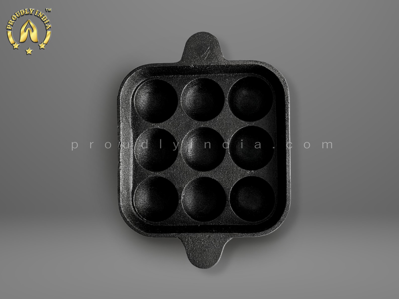 9 Pits Cast Iron Square Kuzhi Paniyaram,appam Patra,paddu Guliyappa ...