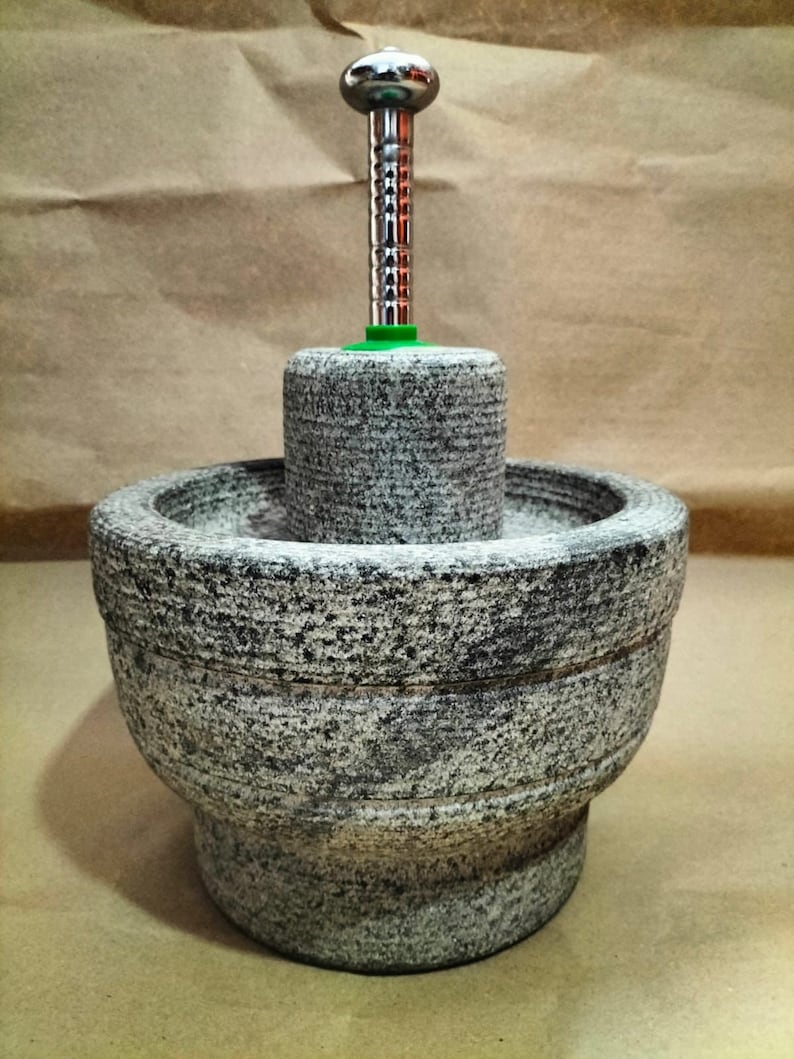 Mortar and Pestle, Kharal, Khalbatta, Molcajete Large, Chutney Grinding ...