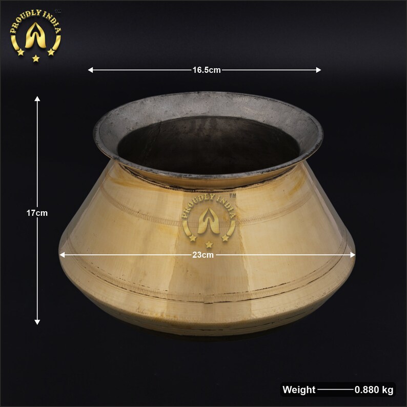Brass Pongal Paanai, Pongal Pot for Cooking Gravy,brass Cooking ...