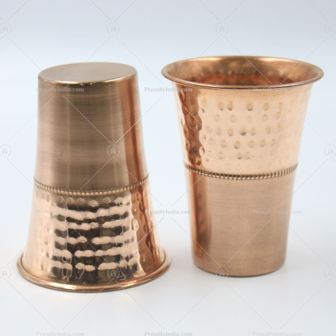 Copper Glass Set, Copper Tumbler Set, Drinking Glasses, Tamba Glass ...