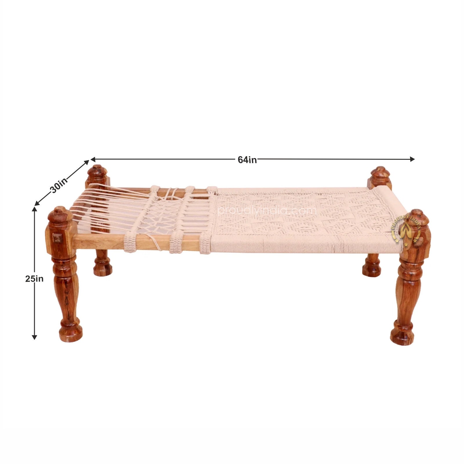 Authentisches indisches Charpai Khatiya Handgemachtes Tagesbett Gartenbank Indische Mobel Seil Bett Exzellenz GRATIS 100 X 150 cm Jute Teppich Etsy