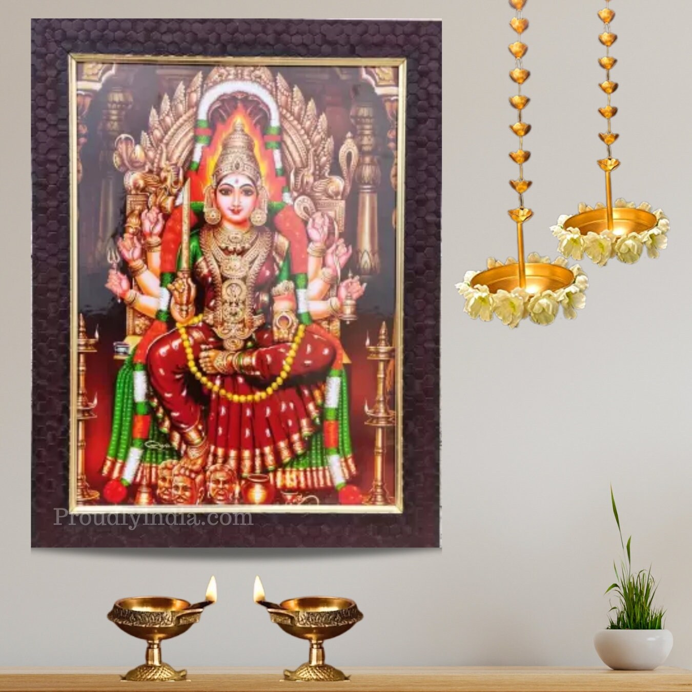 Samayapuram Mariamman Hindu God Photo Frame Custom Wall Art ...