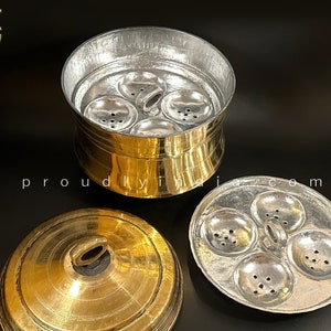 Brass Idli Pathram, Idli Vessel, Idly Panai, Brass Idly Pot, Idli Stand ...