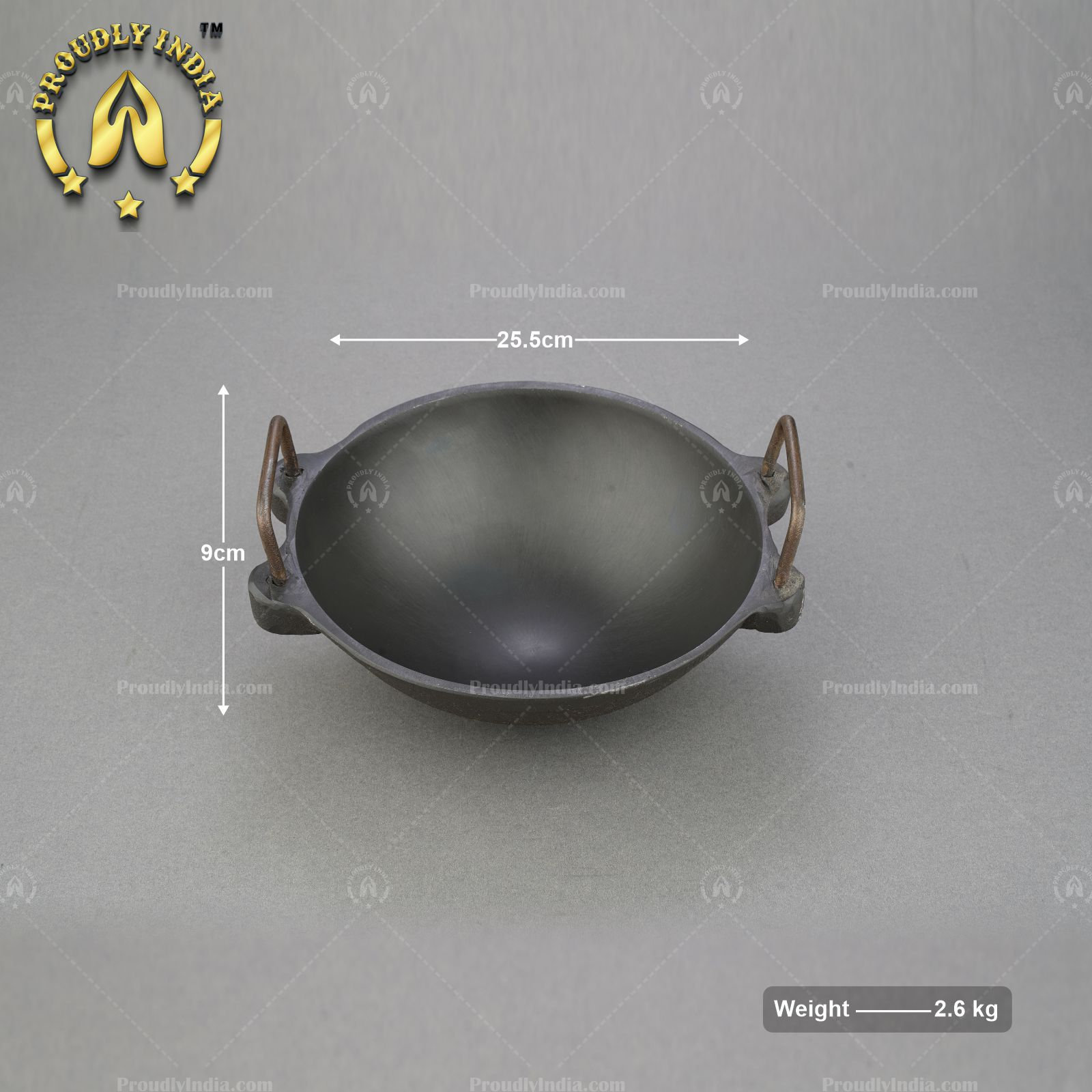 Buy Premium Iron Kadai,deep Frying Cast Pan,heavy Kadhai With Kambi ...