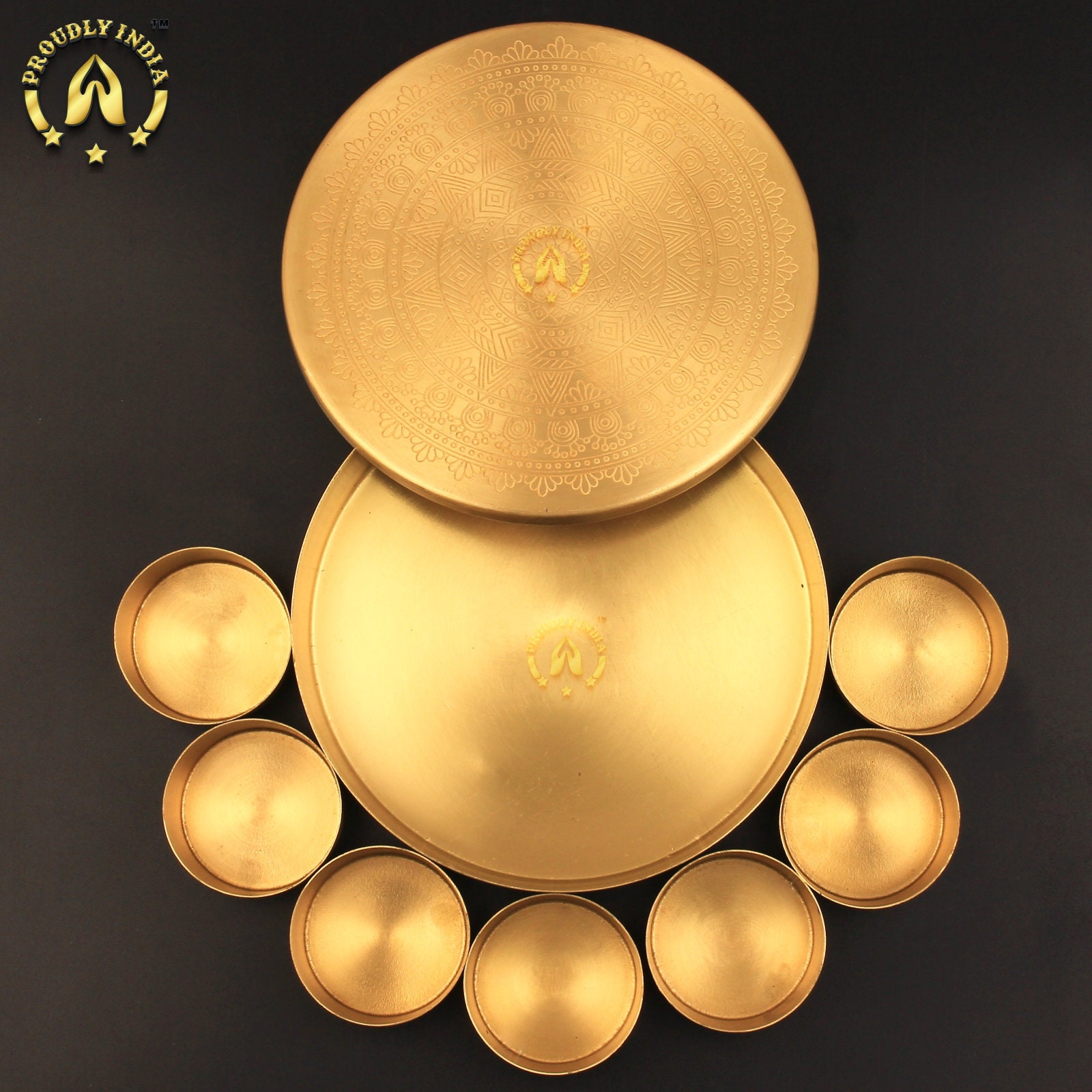 Brass Mandala Art Spice Box: Authentic Indian Masala Dabba, Handcrafted ...