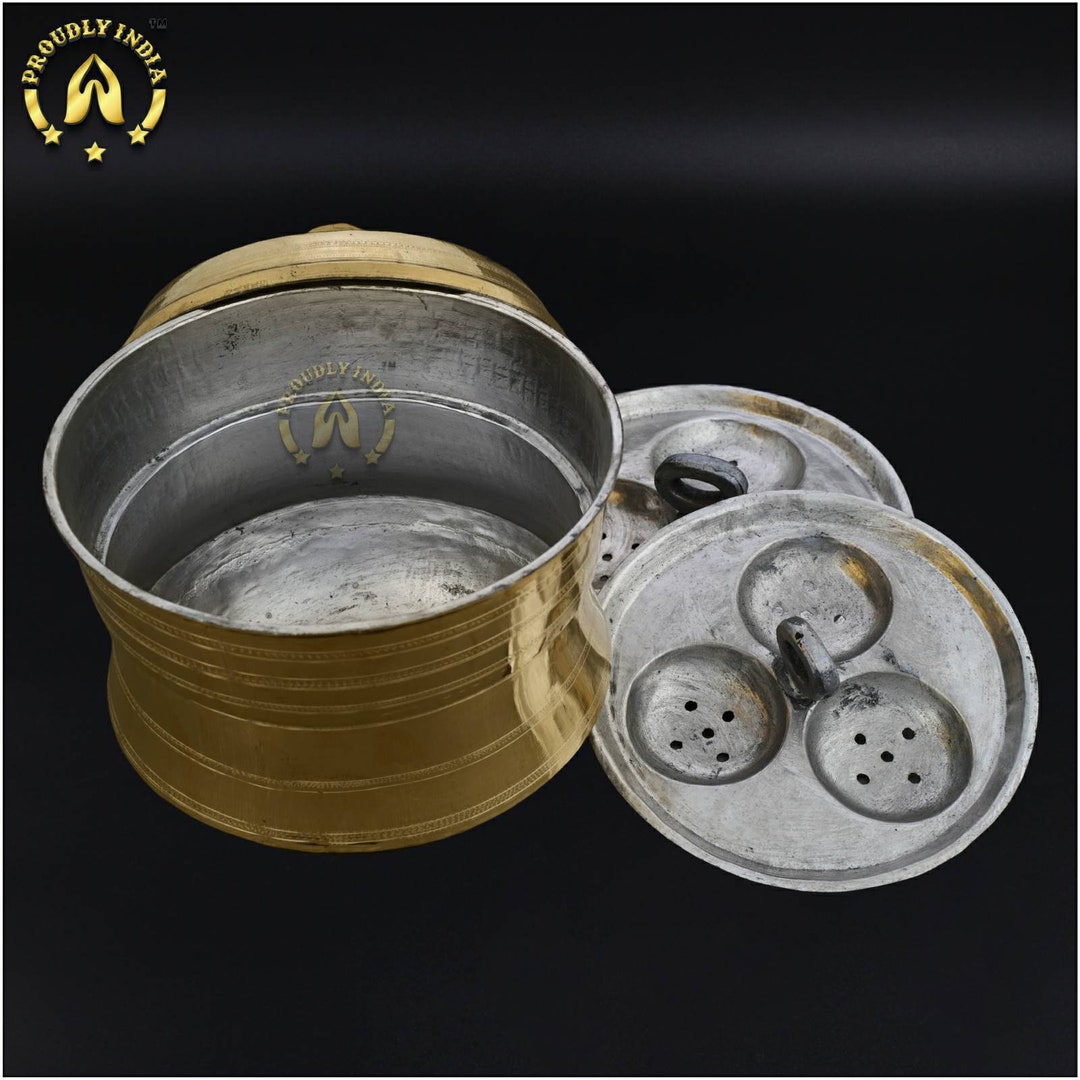 Brass Idli Pathram: 2-plate Steamer for South Indian,idli Maker, Idly ...