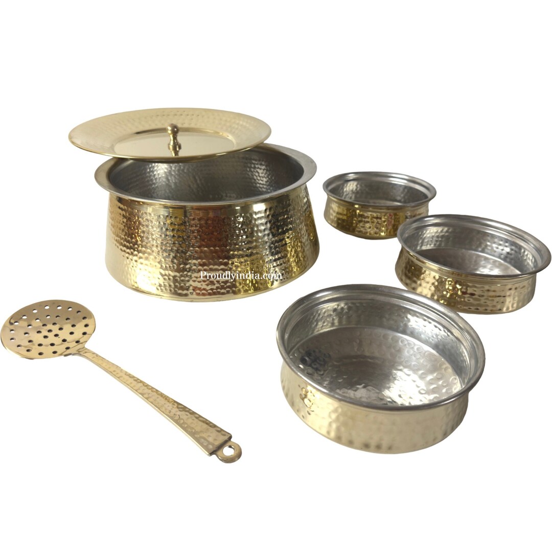 4 Liter Brass Handi for Biryani: Buy Cooking Handi Online, Degchi Price ...