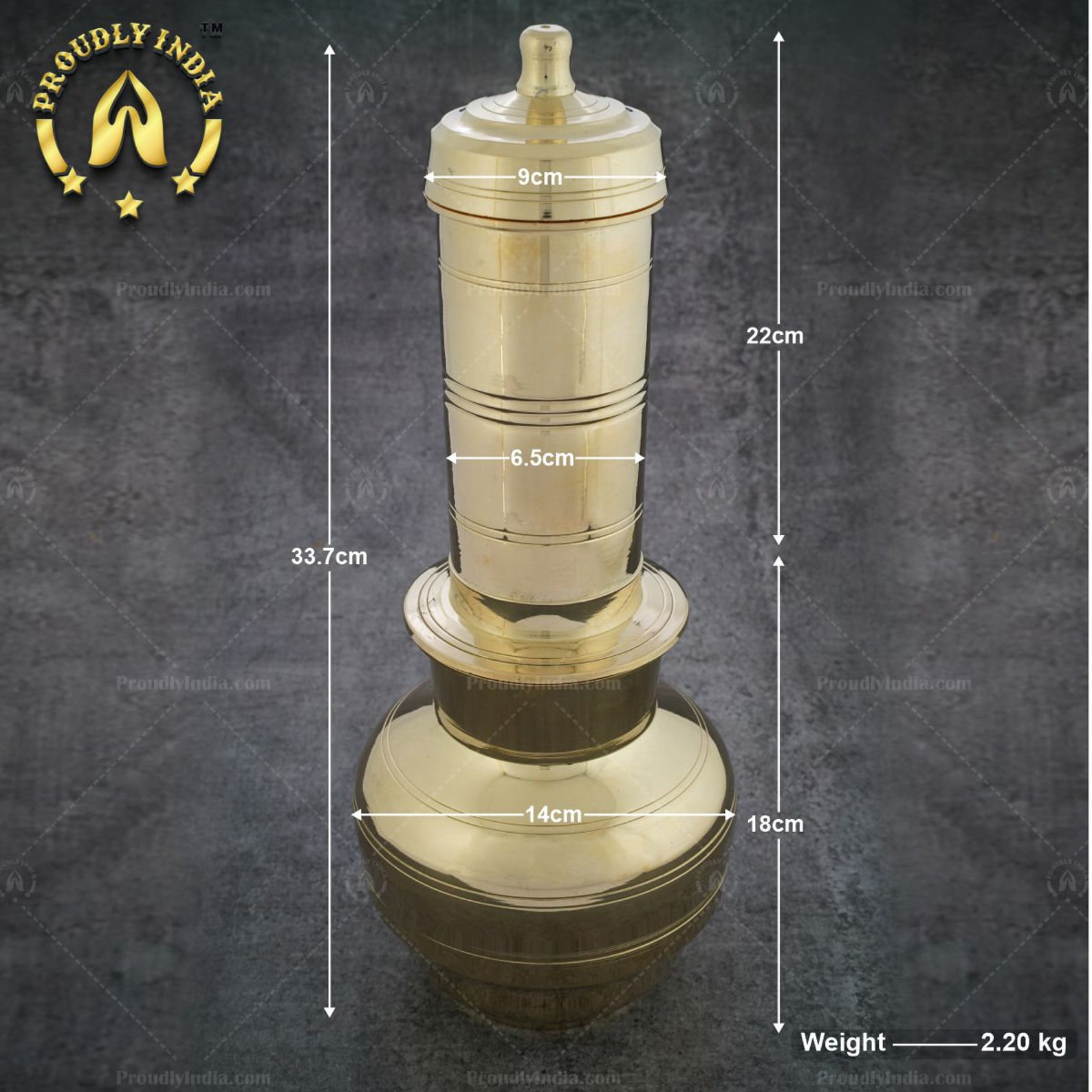 Big Size Traditional Kerala Bronze Puttu Kudam,puttu Kutti,rice Steamer ...