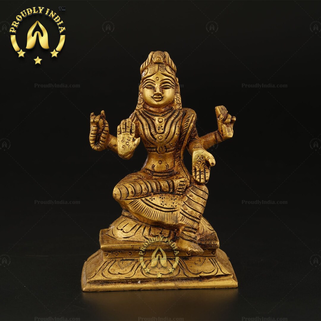 Brass Balambika Statue – Lakshmi Idol, Hindu Goddess Figure (3.5 Inch ...