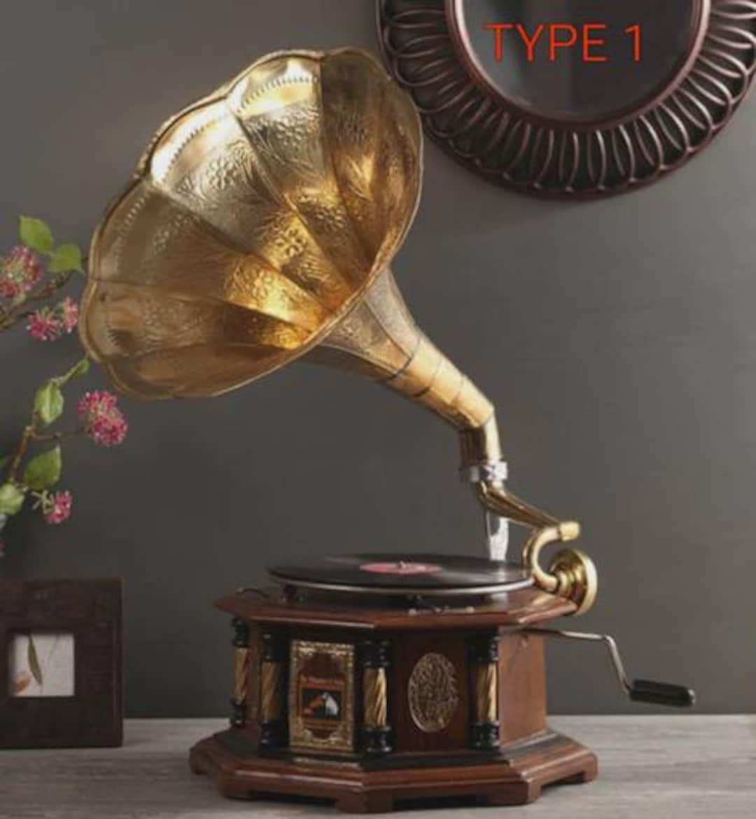 Vintage Gramophone Decor, Record Player Replica,christmas Gift for Old ...