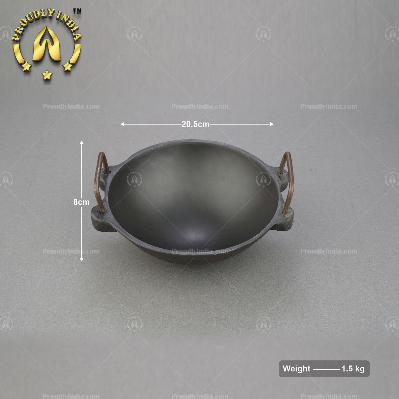 Buy Premium Iron Kadai,deep Frying Cast Pan,heavy Kadhai With Kambi ...
