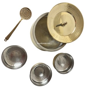 4 Liter Brass Handi for Biryani: Buy Cooking Handi Online, Degchi Price ...