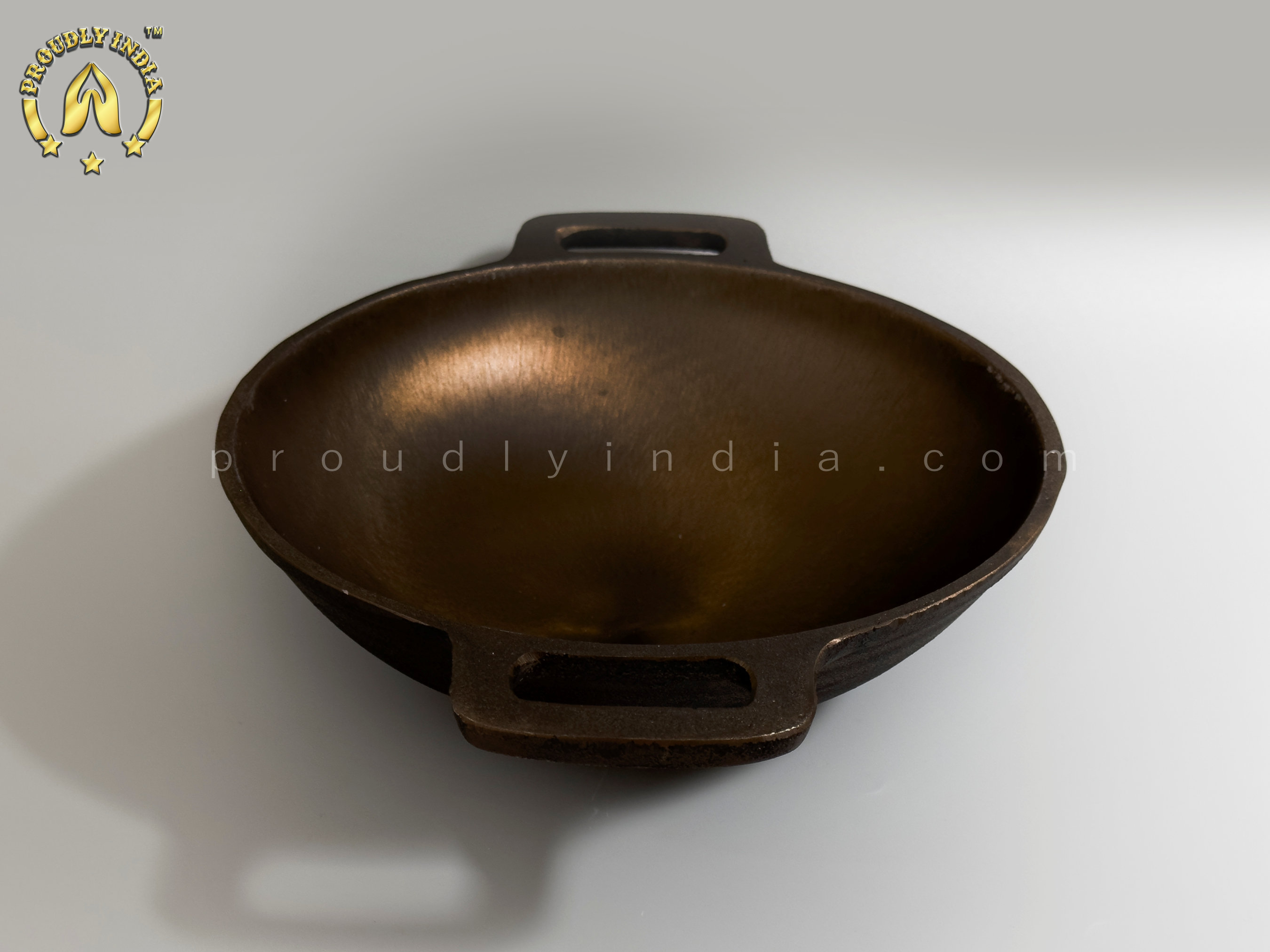 Pre Seasoned Cast Iron Kadai, Iron Kadhai for Cooking and Deep Frying ...