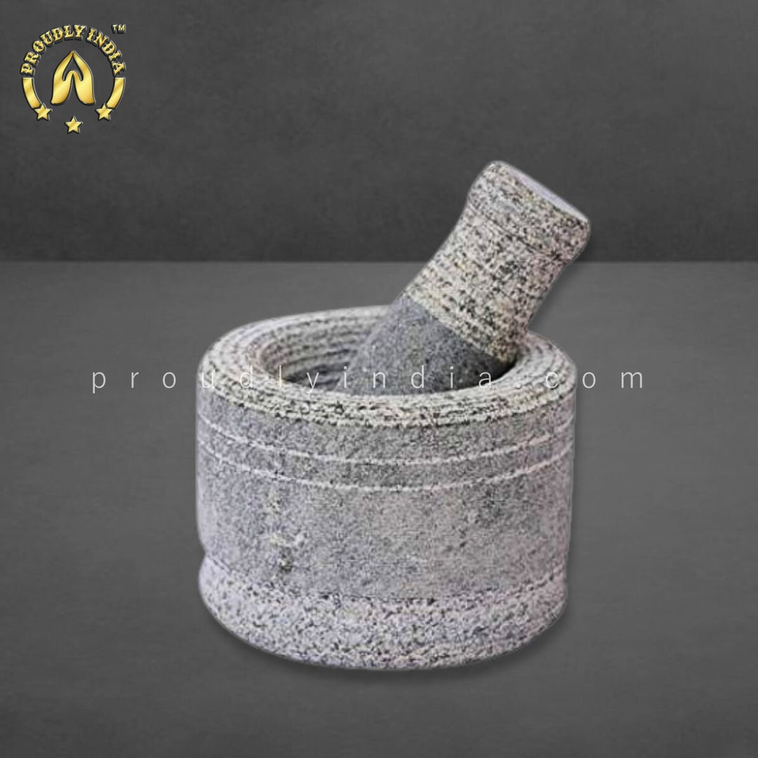 Mortar and Pestle, Kharal, Stone Molcajete, Motor and Pestle, Stone Okhli, Khalbatta, Spice ...