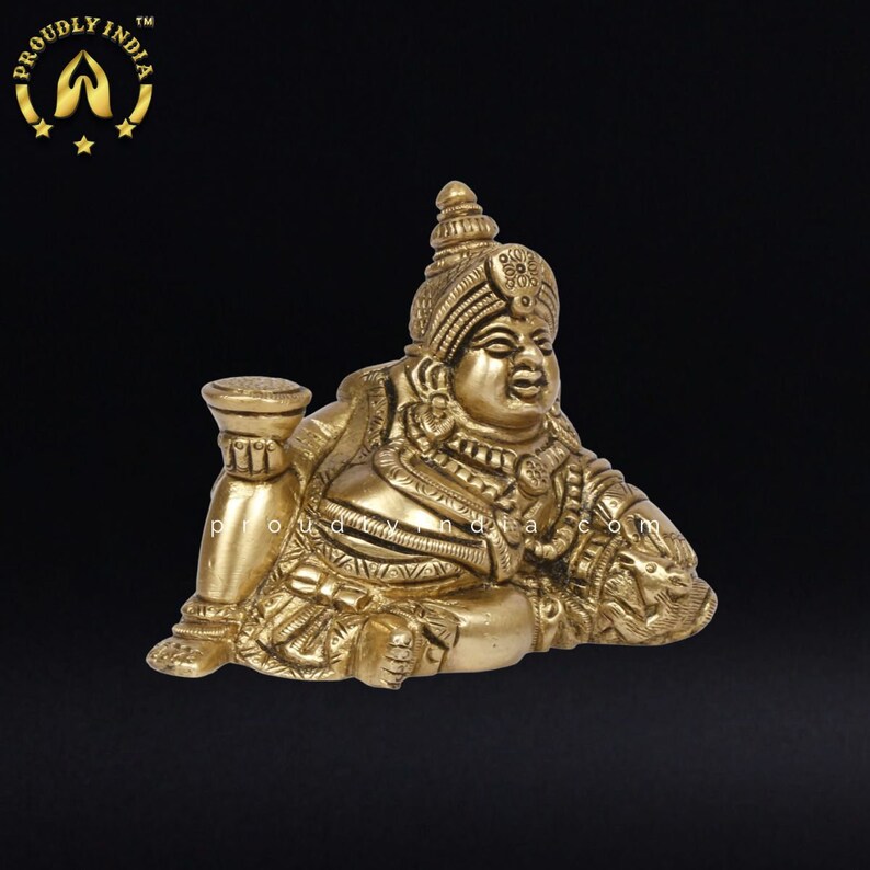 Buy God Idols Online: Brass 3 Inch Kuber Maharaj Statue Lord Kuber ...