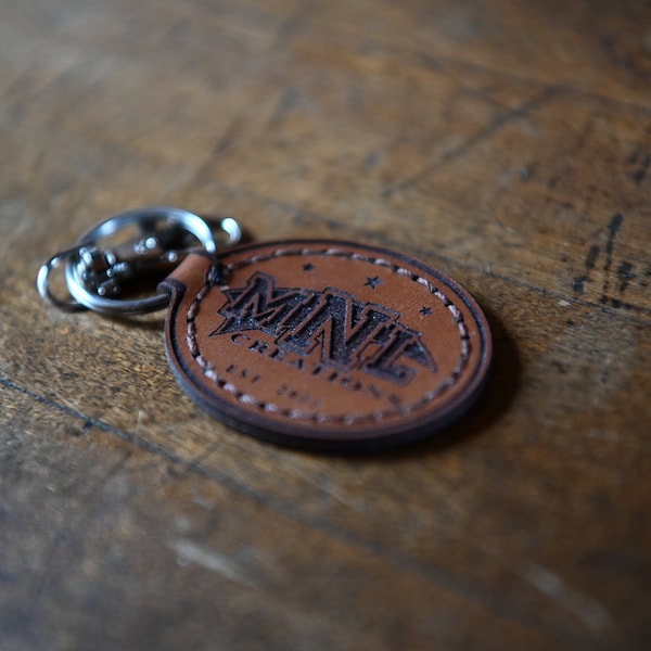 Leather Keychain - Etsy