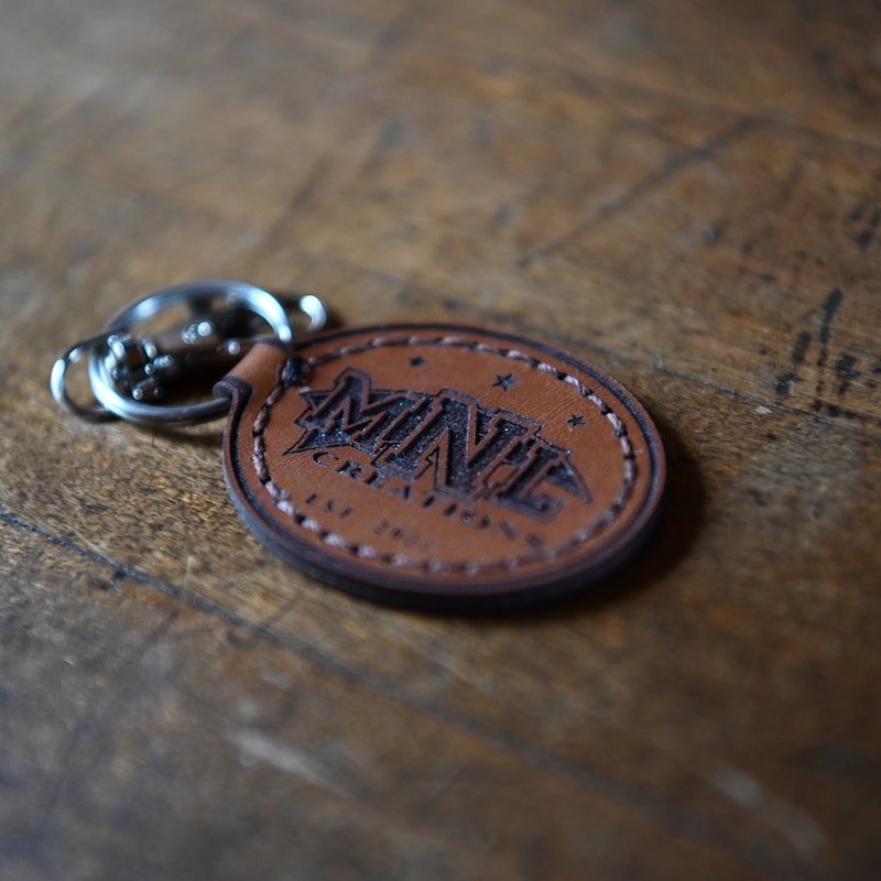 Leather Keychain - Etsy