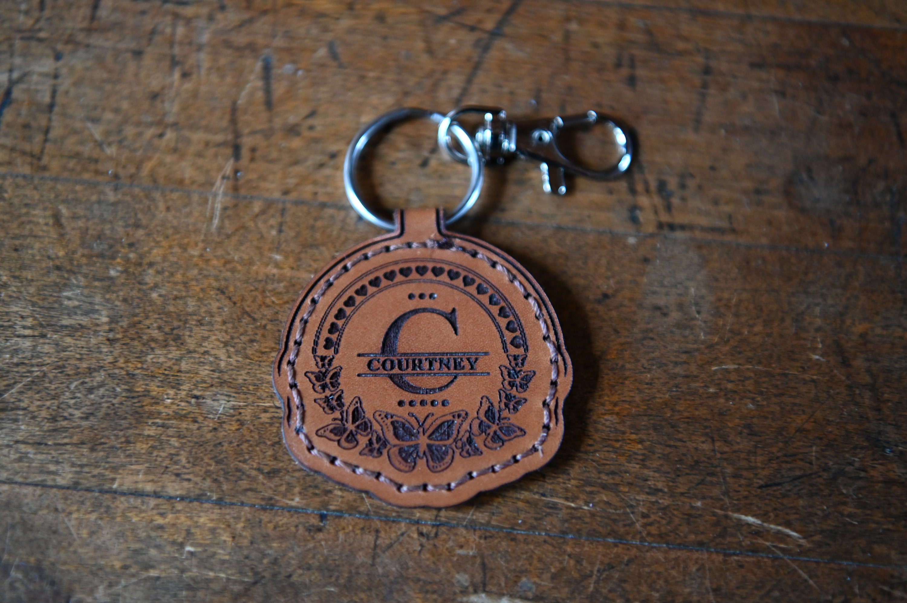 Custom Logo Keychain, Custom Leather Keychain, Authentic Leather ...
