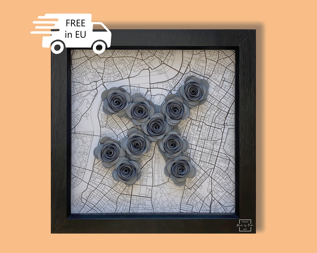 Airplane Flower Box Paper Rose Gift Box Birthday Baby Wall Art ...