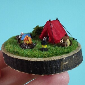 Miniature Camping Scene Diorama Model - Etsy