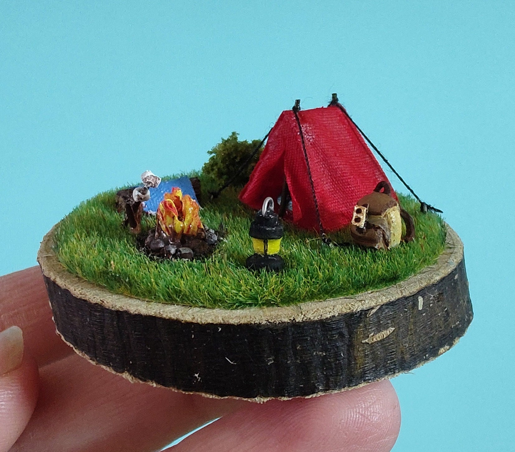 Miniature Camping Scene Diorama Model - Etsy