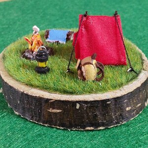 Miniature Camping Scene Diorama Model - Etsy