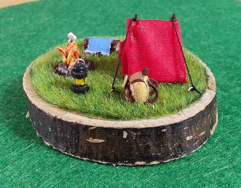 Miniature Camping Scene Diorama Model - Etsy