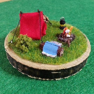 Miniature Camping Scene Diorama Model - Etsy