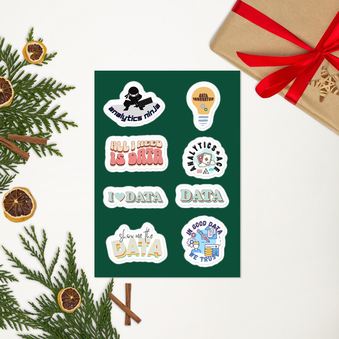 Data Sticker Pack, Data-driven Woman, Data Scientist Sticker Sheet ...
