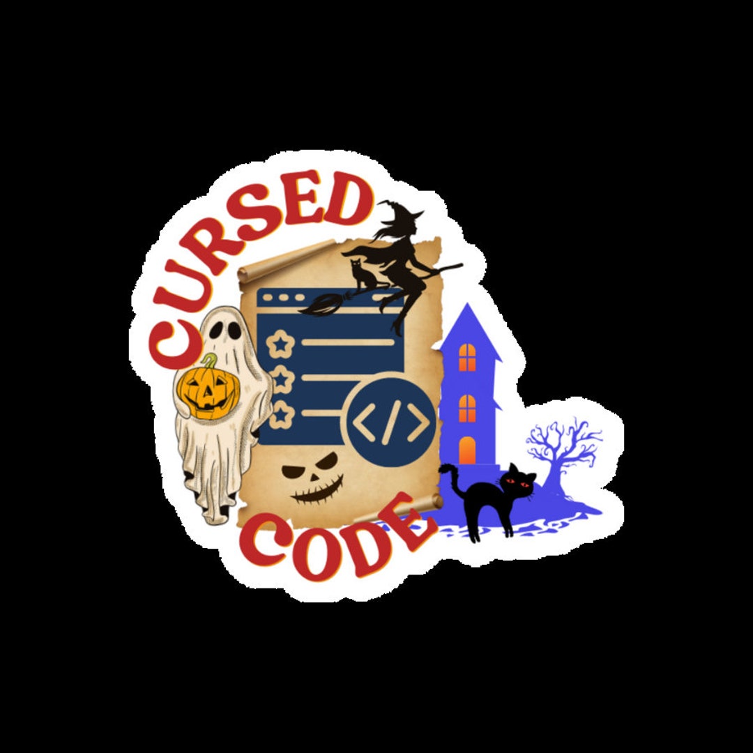 Cursed Code Stickers,halloween Programmer Sticker,girl Coder Stickers ...