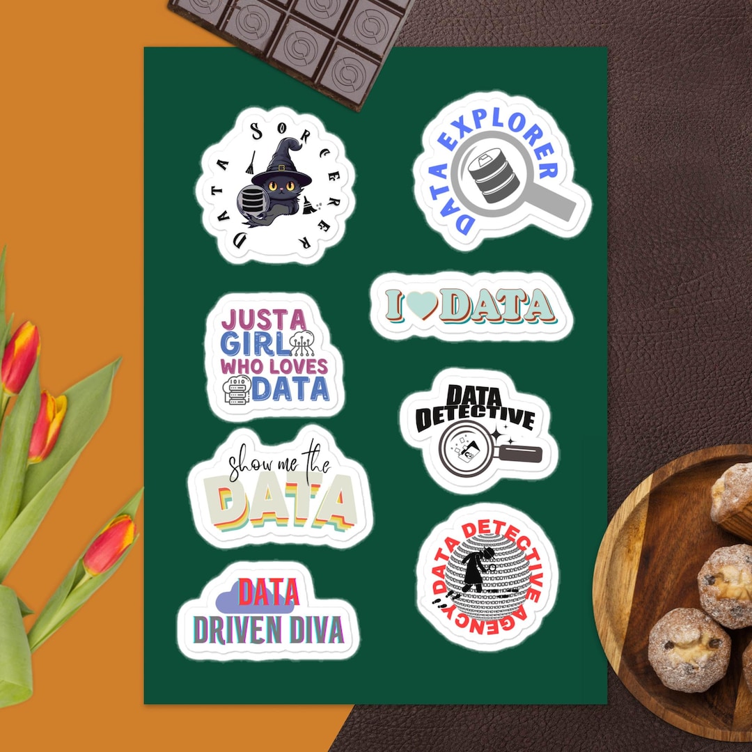 Data Science Sticker Pack, Data Scientist Sticker Sheet, Data Queen ...