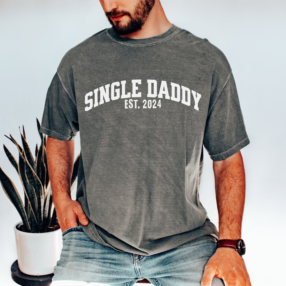 Custom Single Dad Shirt,single Dad Established,retro Single Father ...