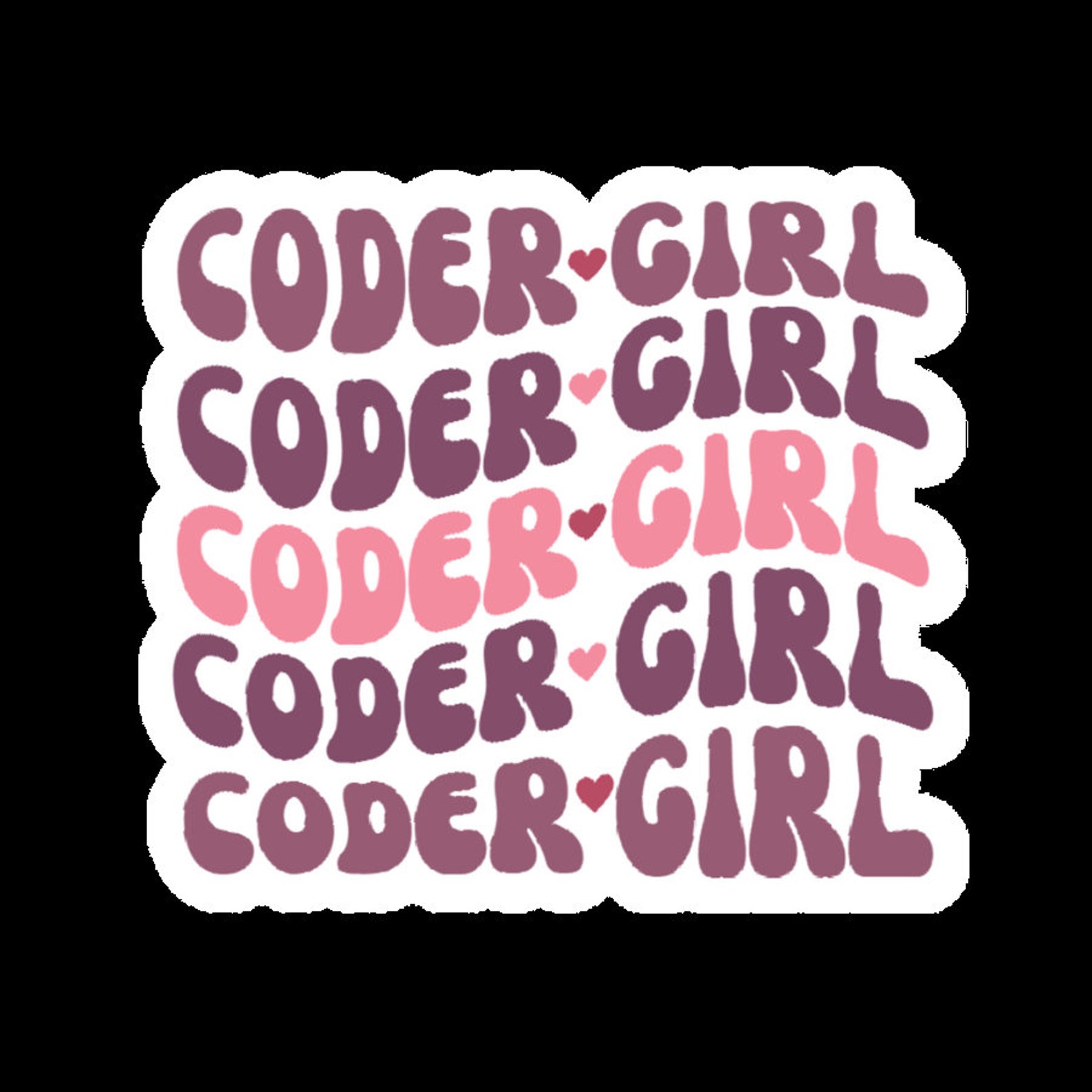 Retro Coder Girl Stickers, Programmer Stickers, Girl Coder Stickers, Coder Stickers, Tech ...