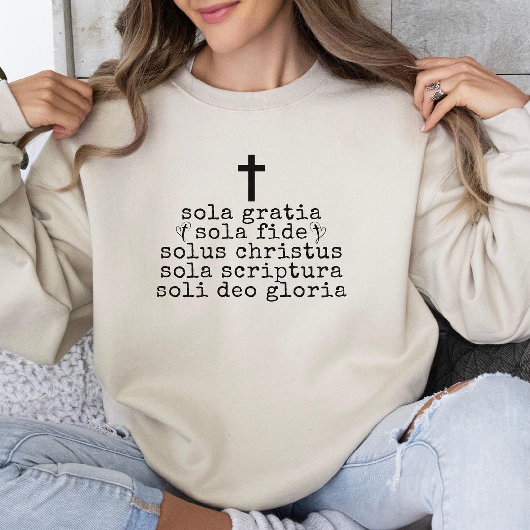 5 Solas Rooted Hoodie Christian Sweatshirt Spiritual Faith Based Shirt ...