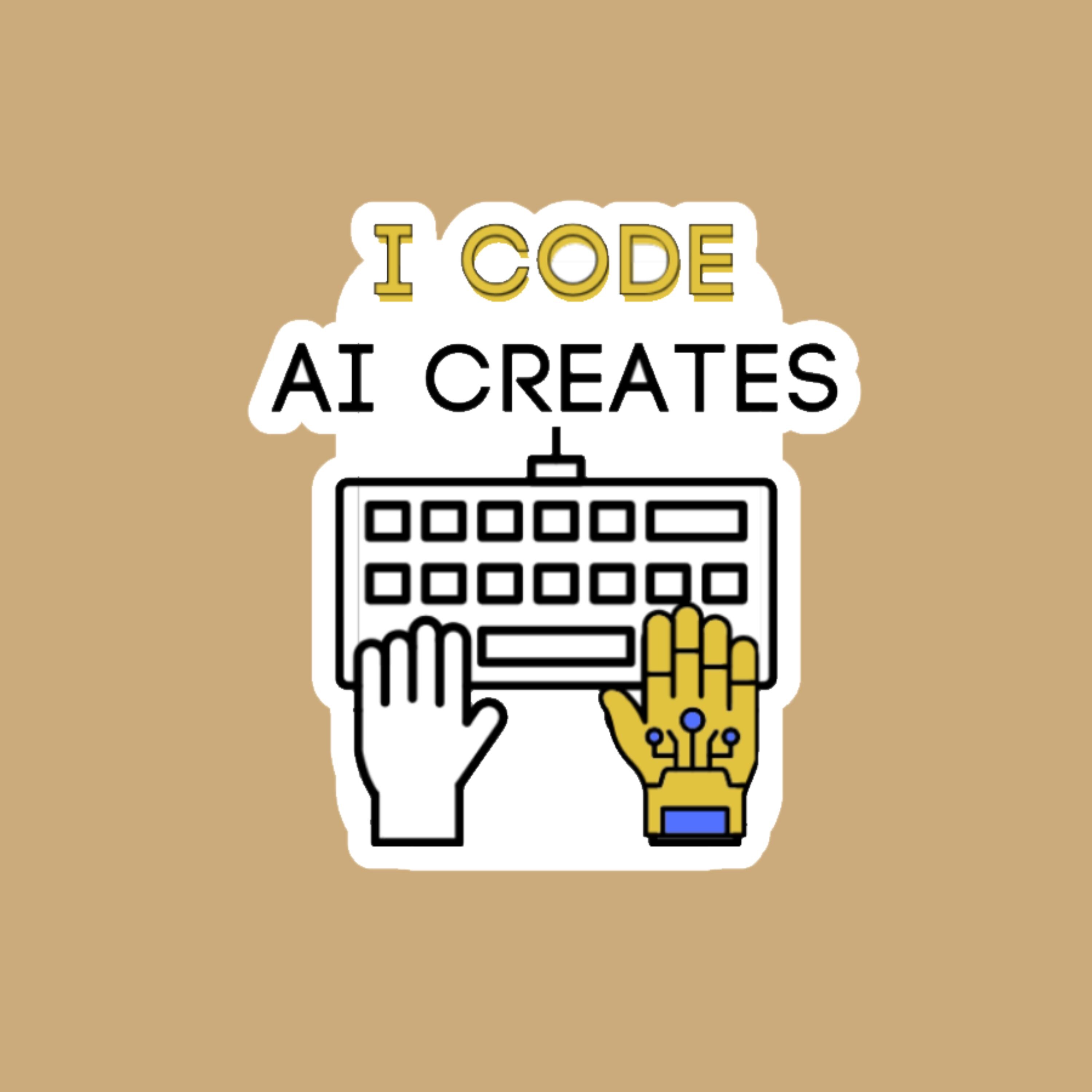 I Code, AI Creates Stickers Data Scientist Sticker, Data Queen Woman in ...