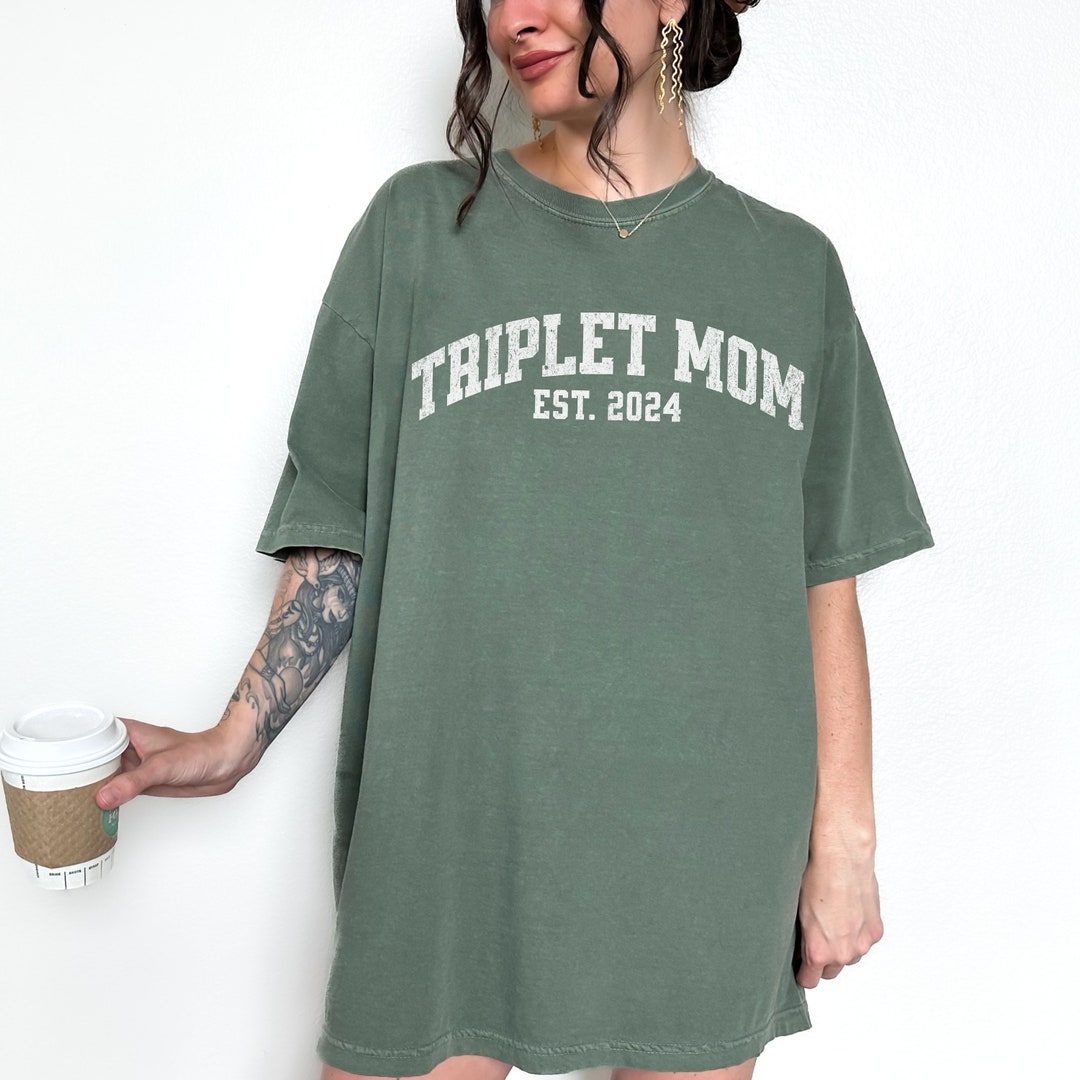 Custom Triplet Moms Est Shirts Gift for Triplet Mama,personalized ...