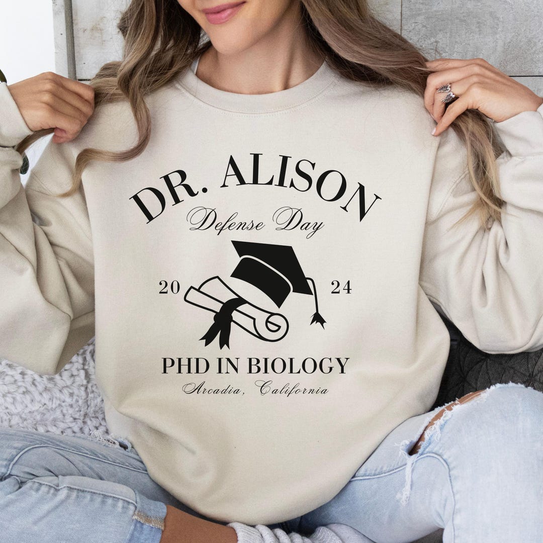 Custom Phd Defense Graduation Sweathirt,personalized Phd MD Gifts for ...