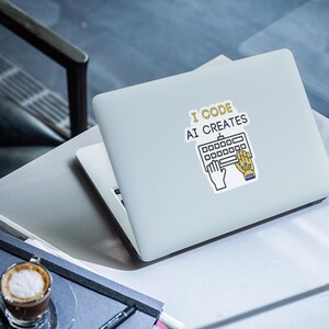 I Code, AI Creates Stickers Data Scientist Sticker, Data Queen Woman in ...