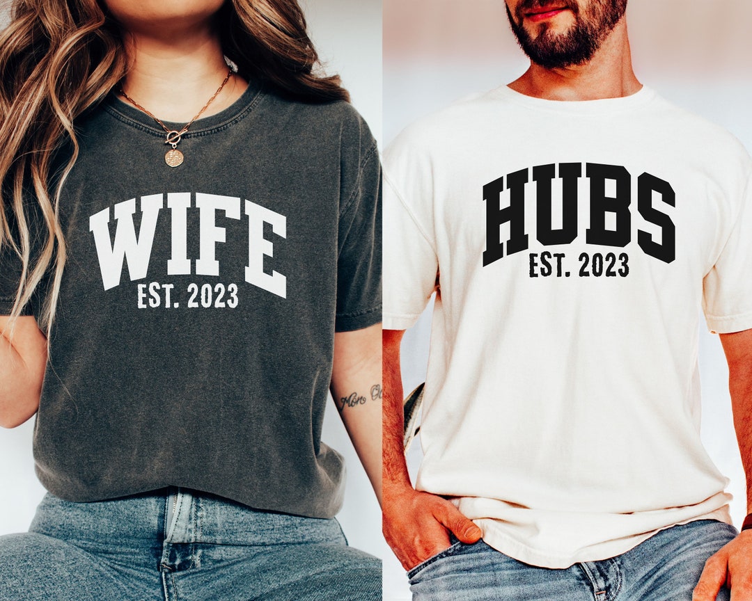 Custom Husband and Wife Established Shirts, Matching Shirts for Married ...