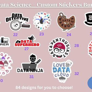 Custom Data Science Sticker Pack, Personalized Data Scientist Sticker ...
