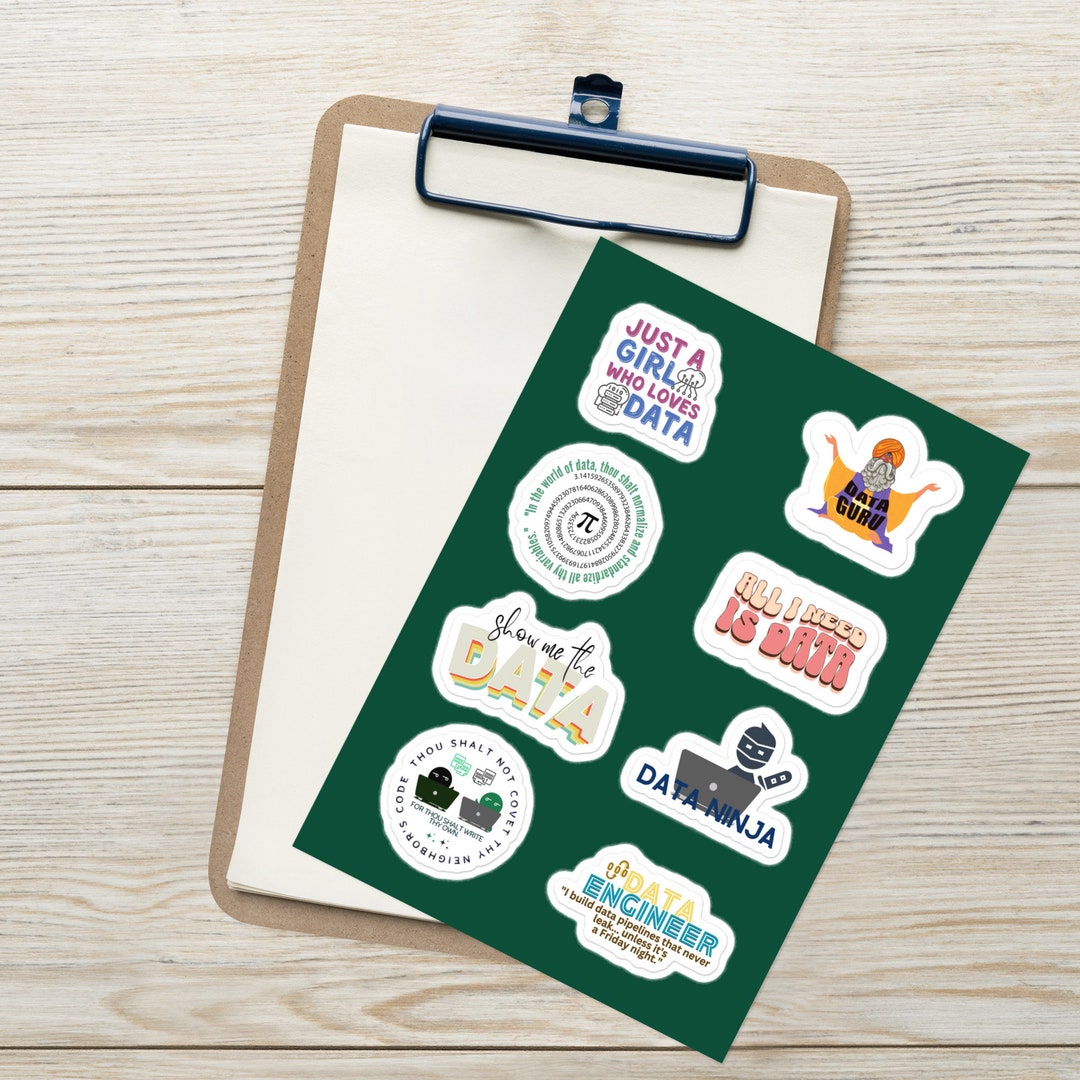 Data Science Sticker Pack, Data-driven Woman, Data Scientist Sticker ...