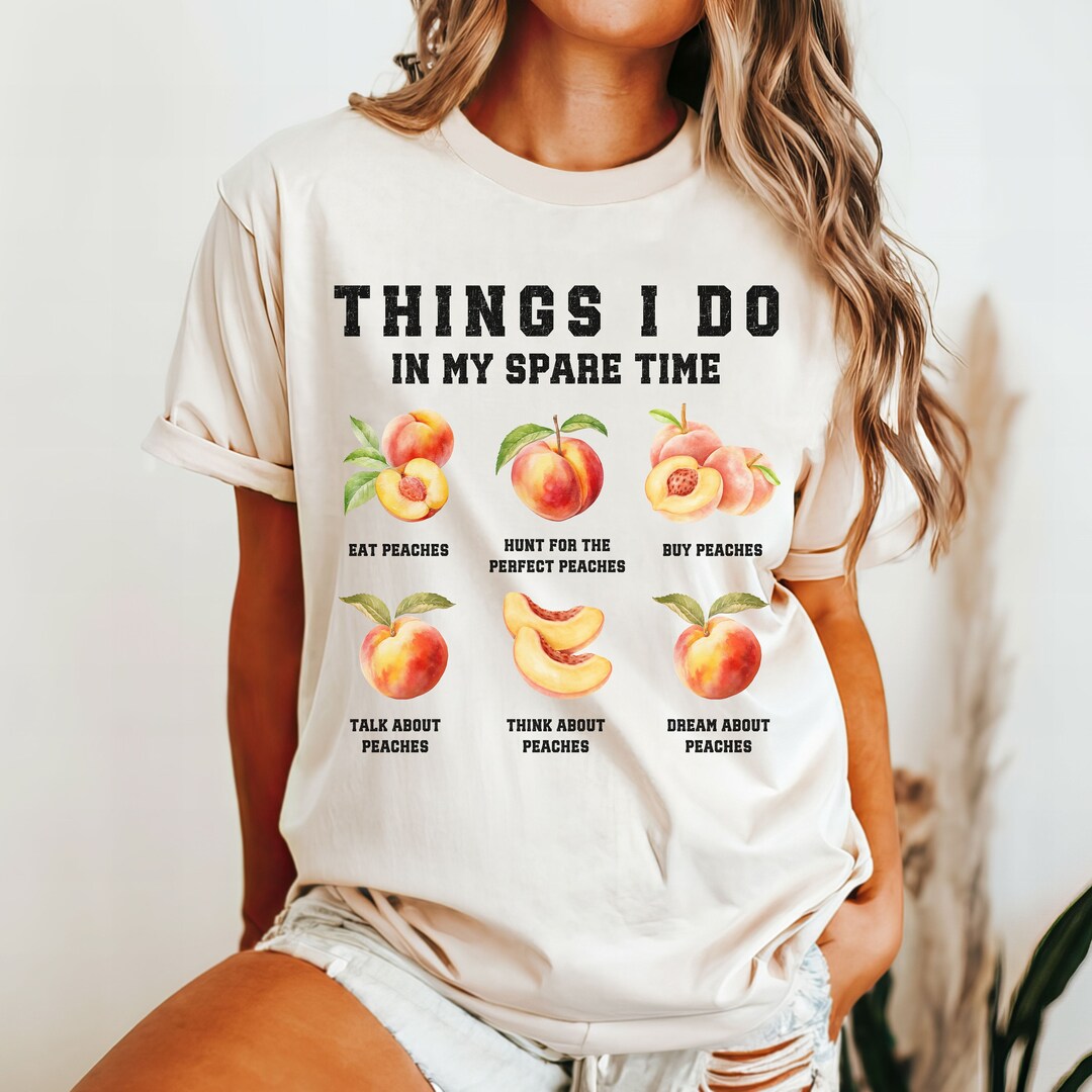 Peach Shirts Vintage Graphic Fruit Lover Shirt Comfort Color Fruit T ...