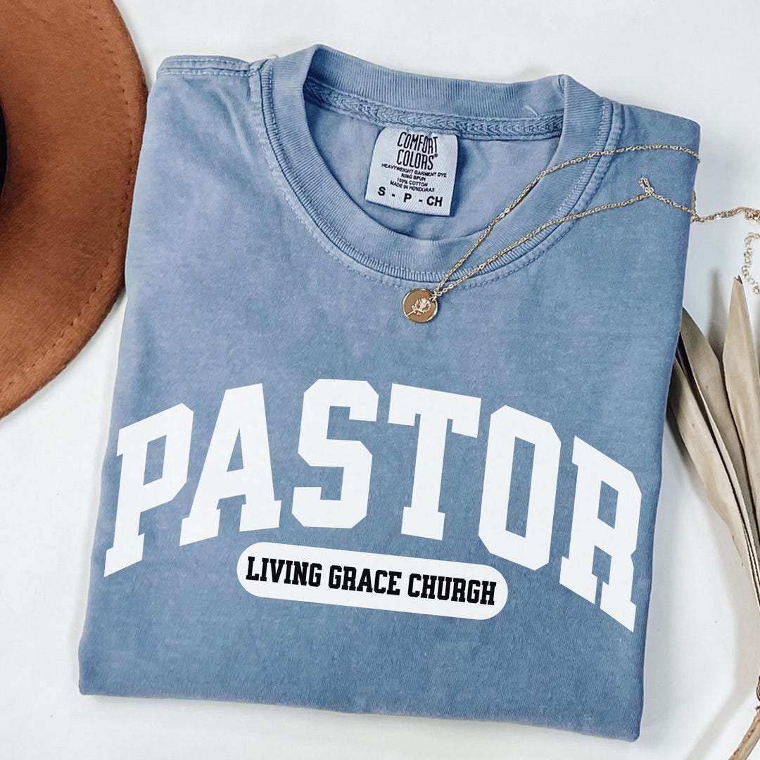 Custom Pastor Church Name Shirt,pastor Est Comfort Color Shirt,pastor ...