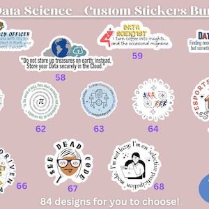 Custom Data Science Sticker Pack, Personalized Data Scientist Sticker ...
