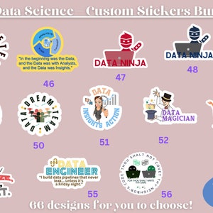 Custom Data Science Sticker Pack, Personalized Data Scientist Sticker ...
