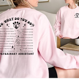 Custom Veterinary Assistant Sweatshirt,vet Tech Definition Shirt ...