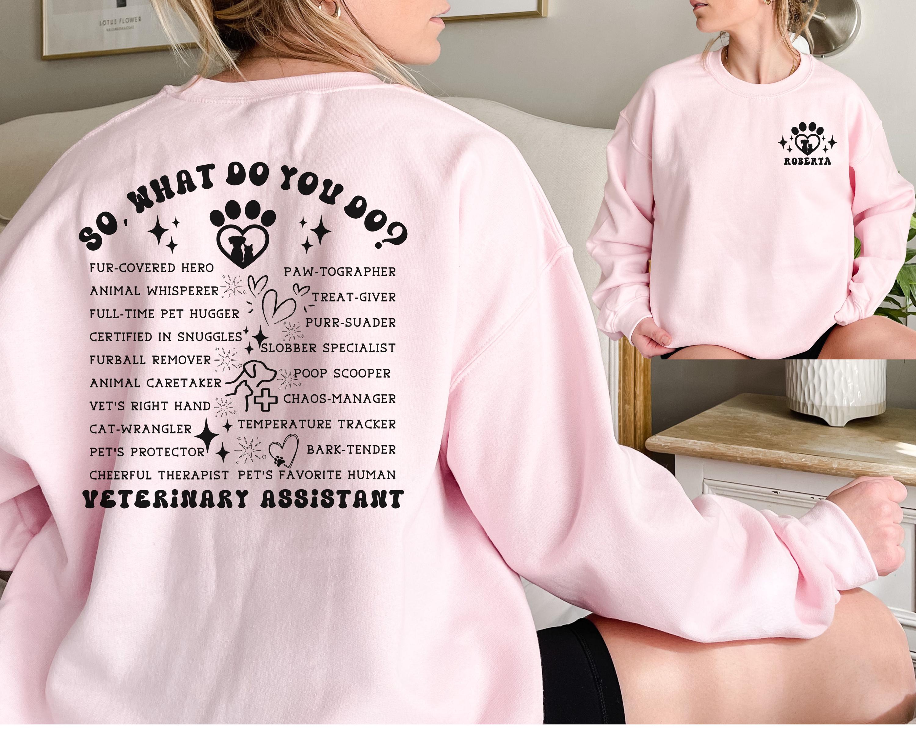 Custom Veterinary Assistant Sweatshirt,vet Tech Definition Shirt ...