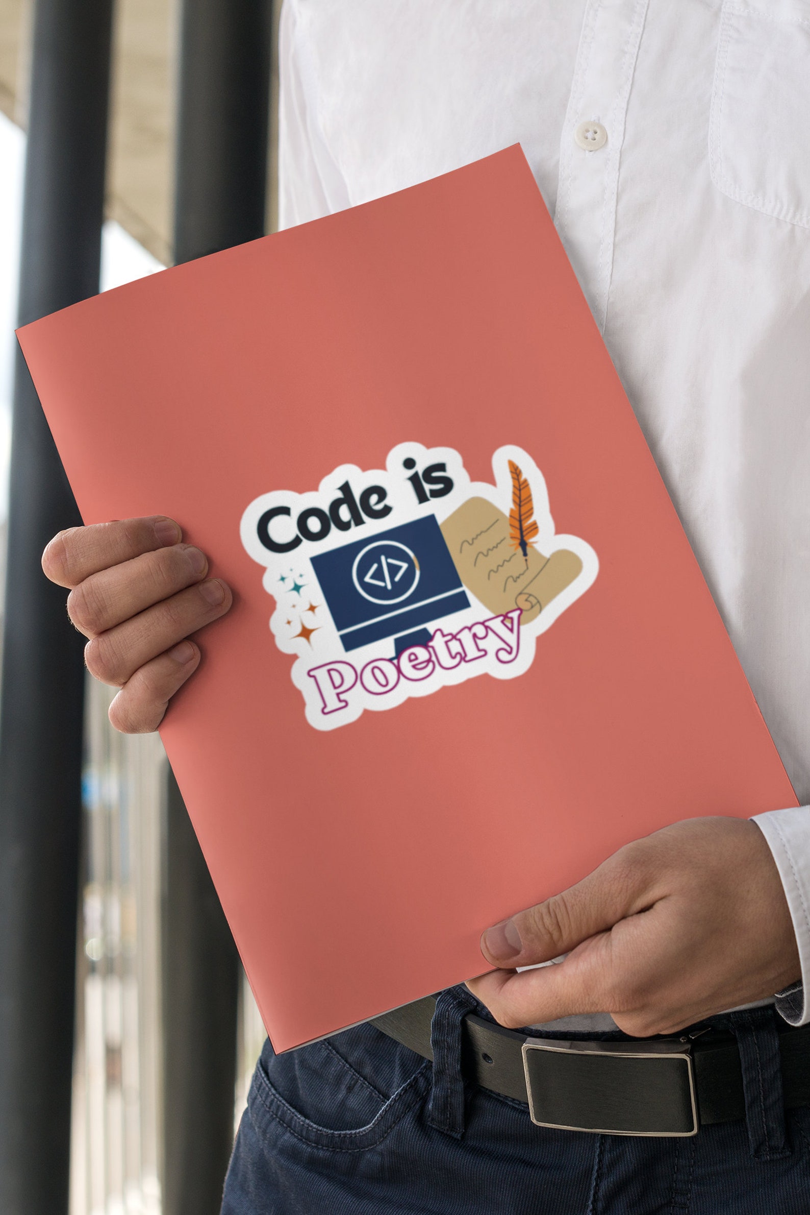 Code is Poetry Stickers Coder Sticker, Computer Science Sticker ...