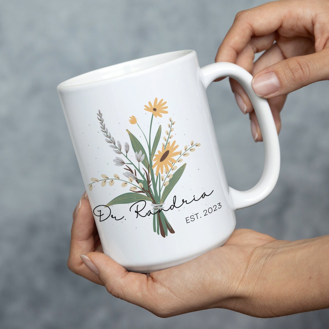 Personalized Doctor Established Coffee Mug Gift for Phd Graduation ...